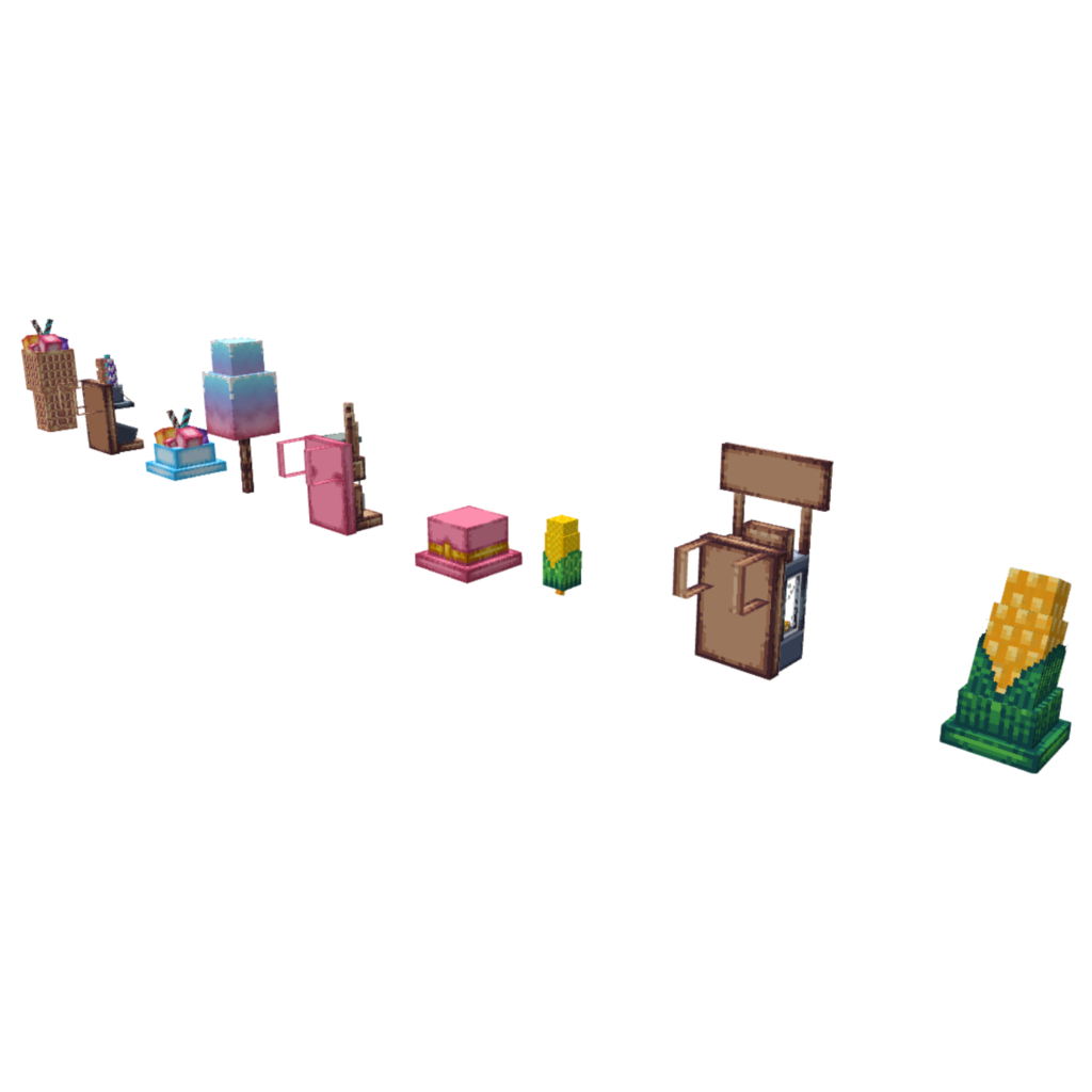 Carnival Snacks Set - Pixel Art 3D Model Asset Store| EliteCreatures