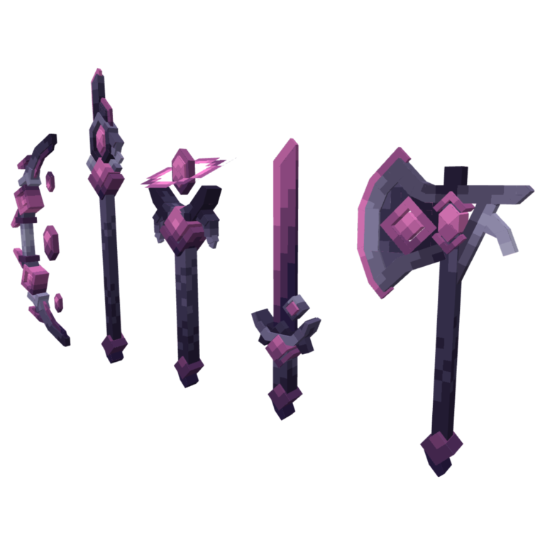 Dark Queen Weapon Set - Pixel Art 3D Model Asset Store| EliteCreatures
