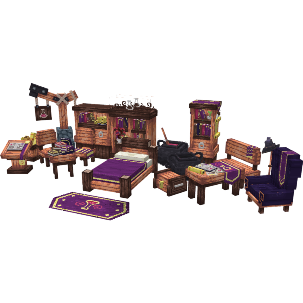 Witch Furniture Pack - Pixel Art 3D Model Asset Store| EliteCreatures